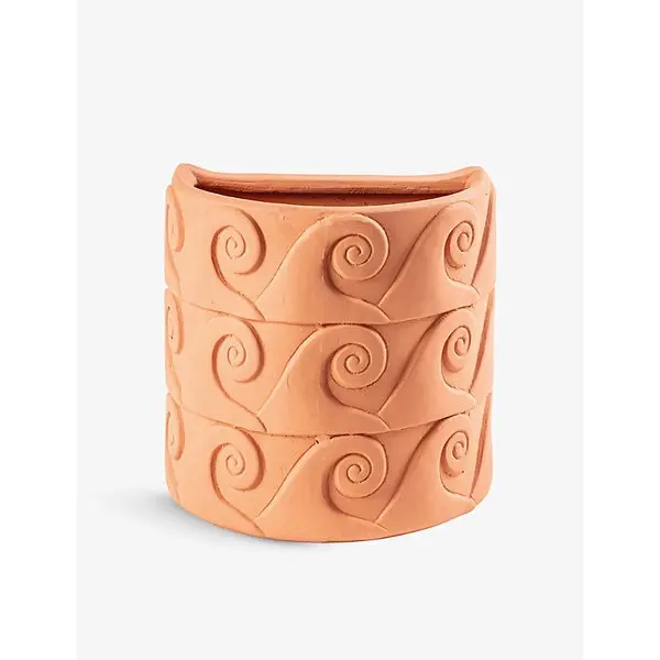 SELETTI Magna Graecia Onde Terracotta Wall Vase 25cm - One-color