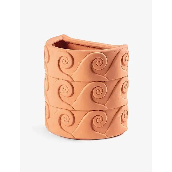 SELETTI Magna Graecia Onde Terracotta Wall Vase 25cm