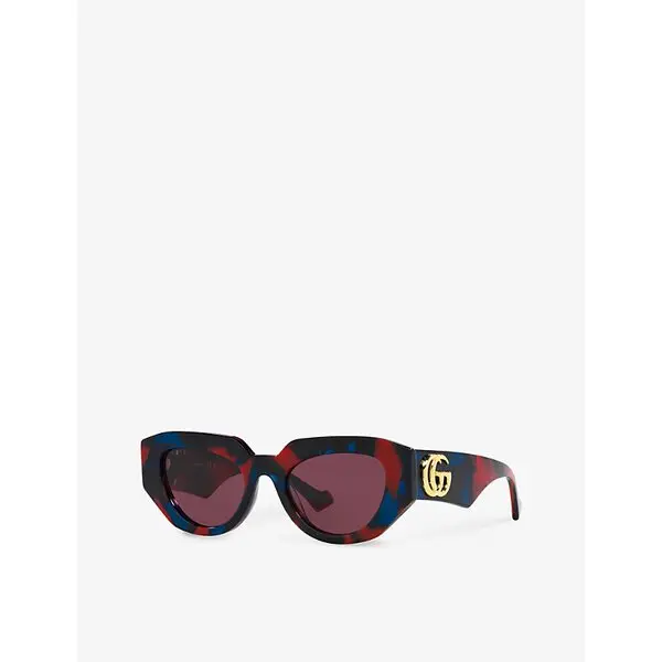 Gucci Rectangle-frame Acetate Sunglasses