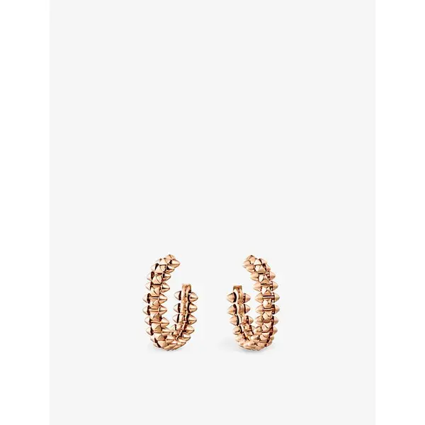 CARTIER Clash De 18ct Rose-gold Hoop Earrings - Pink Gold