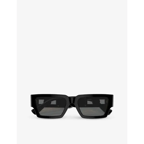 Versace Ve4459 Rectangle Sunglasses - Black