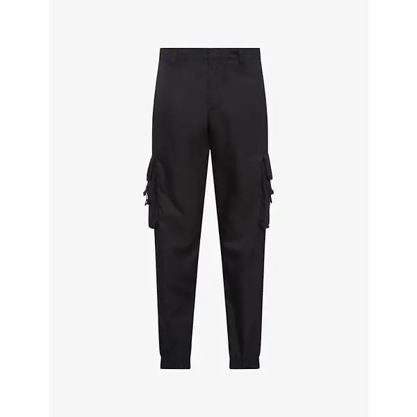 Prada Re-nylon Buckle-embellished Tapered Slim-fit Trousers