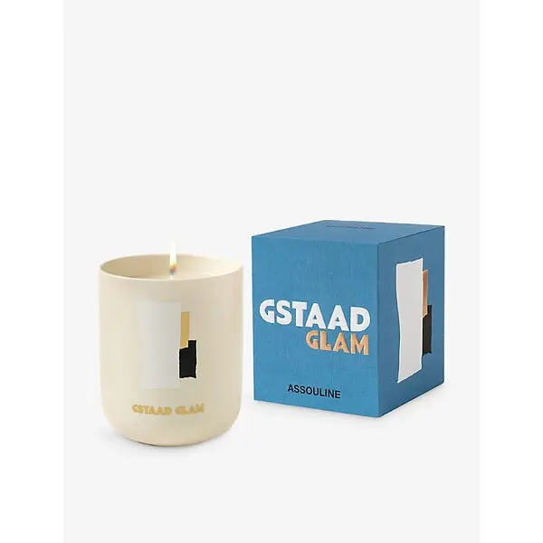Assouline Travel From Home Gstaad Glam Wax Travel Candle 319g - Creme