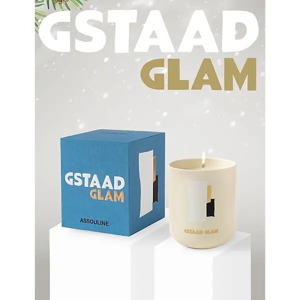 Assouline Travel From Home Gstaad Glam Wax Travel Candle 319g - Creme