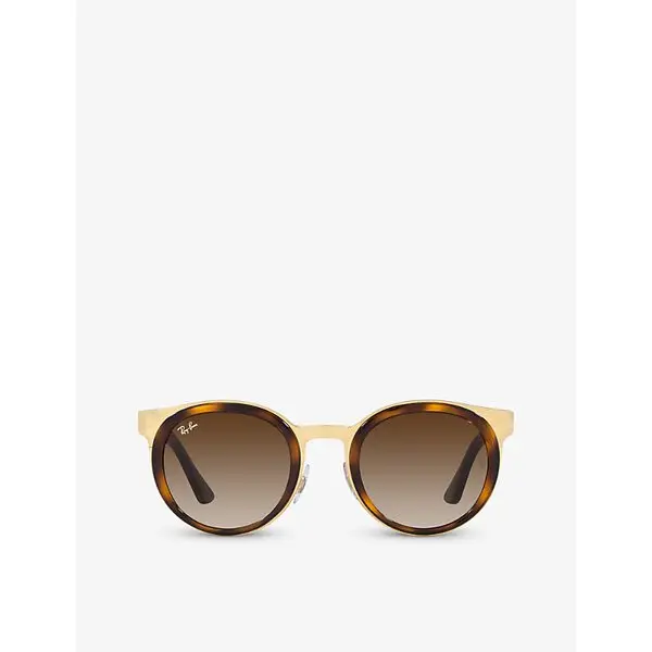 Ray-ban Rb3710 Bonnie Round-frame Tortoiseshell Metal Sunglasses