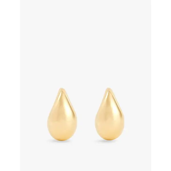 Bottega Veneta Drop Medium Gold-plated Earrings - Yellow Gold