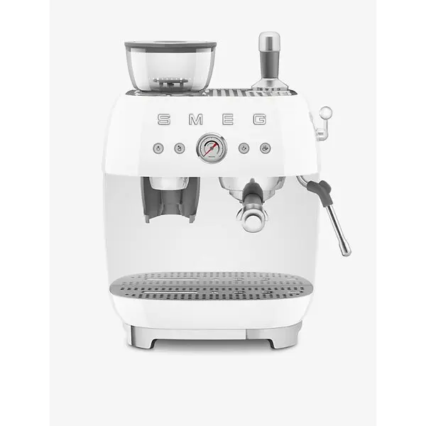 SMEG Egf03whuk Espresso Coffee Machine And Grinder - White