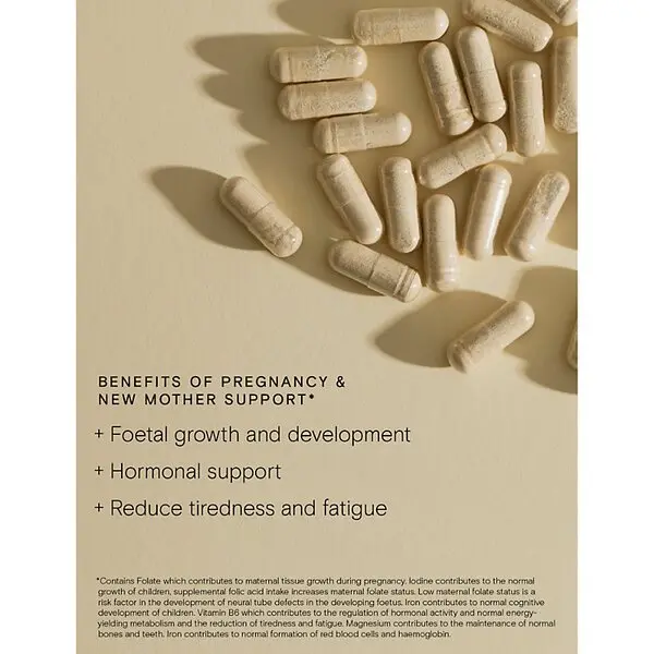 WILD NUTRITION Pregnancy + New Mother Support Supplements 90 Capsules
