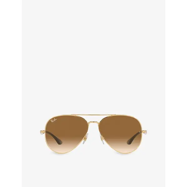 Ray-ban Pilot-frame Metal Sunglasses - Gold