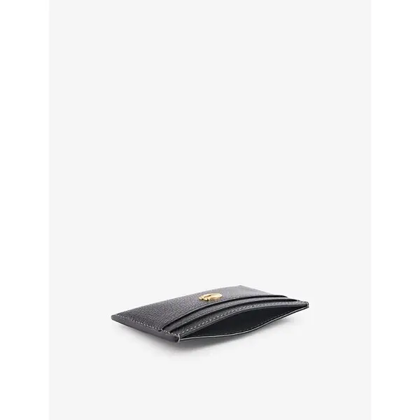COACH Logo-plaque Leather Card Holder - B4/black