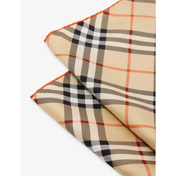 Burberry Check-print Silk Scarf