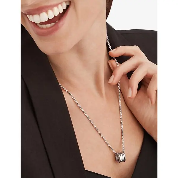 BVLGARI B.zero1 18ct White-gold Pendant Necklace - White Gold