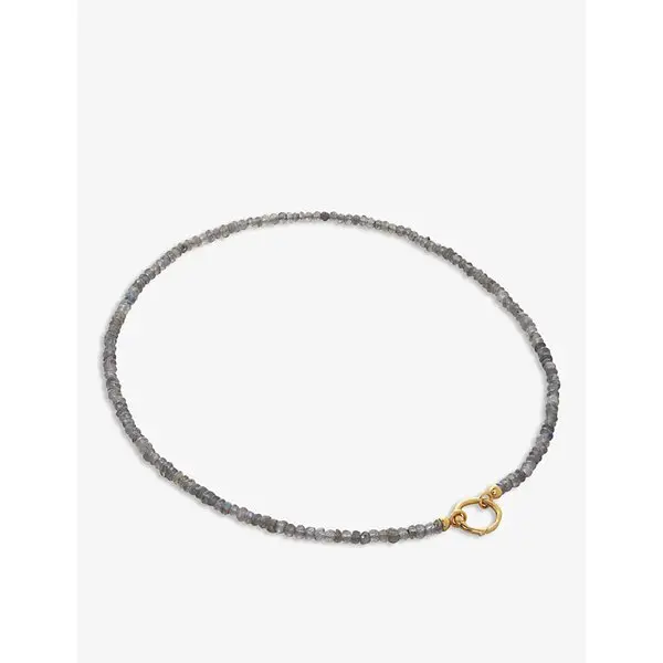 Monica Vinader Capture 18ct Vermeil Necklace With Gemstone - Yellow Gold