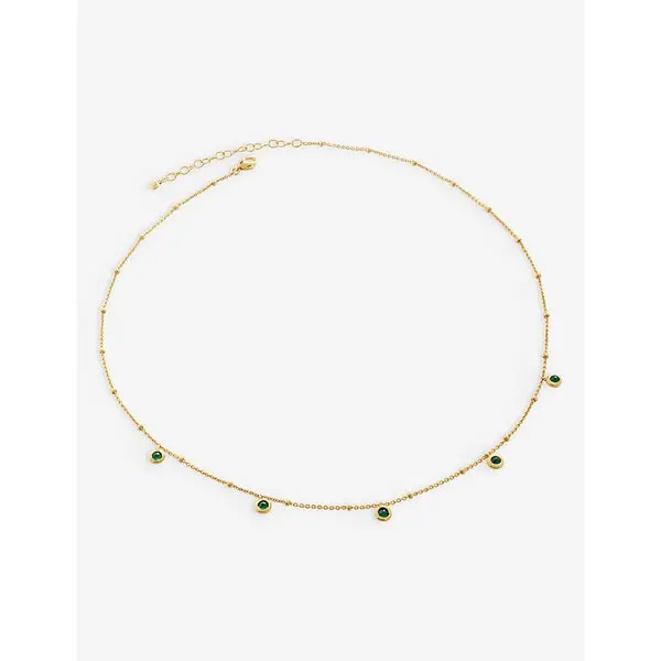 Monica Vinader Yellow Vermeil And Onyx Choker - Gold