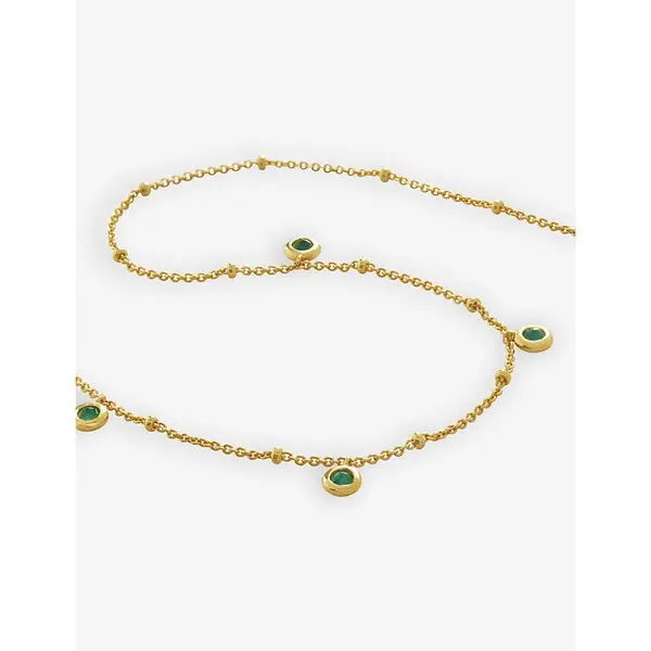 Monica Vinader Yellow Vermeil And Onyx Choker - Gold