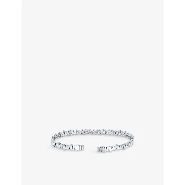SUZANNE KALAN Firework 18ct White Gold Diamond Bangle