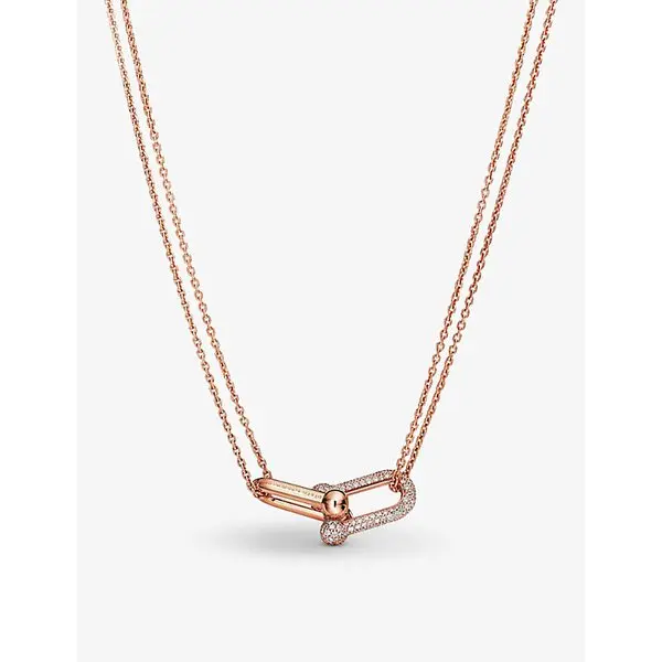 Tiffany & Co. Hardwear Diamond Double-link Pendant Necklace - 18ct Rose Gold