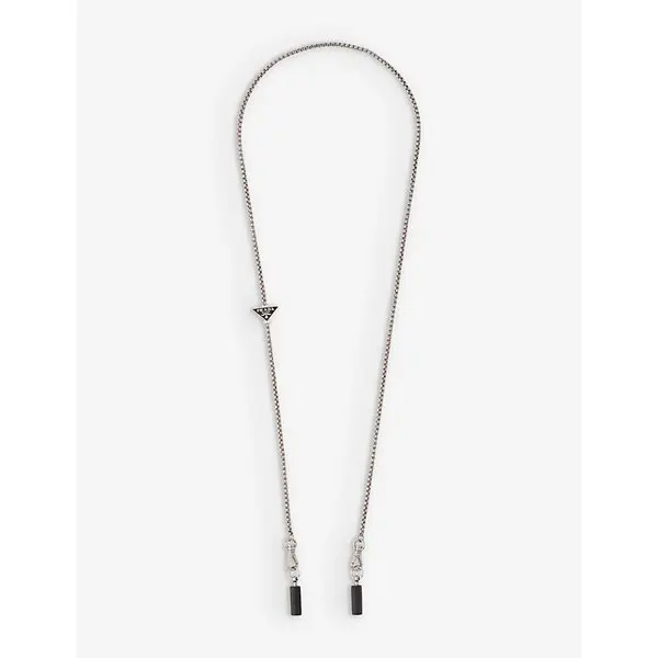 Prada Brand-plaque Metal Airpods And Airpods Pro-case Chain