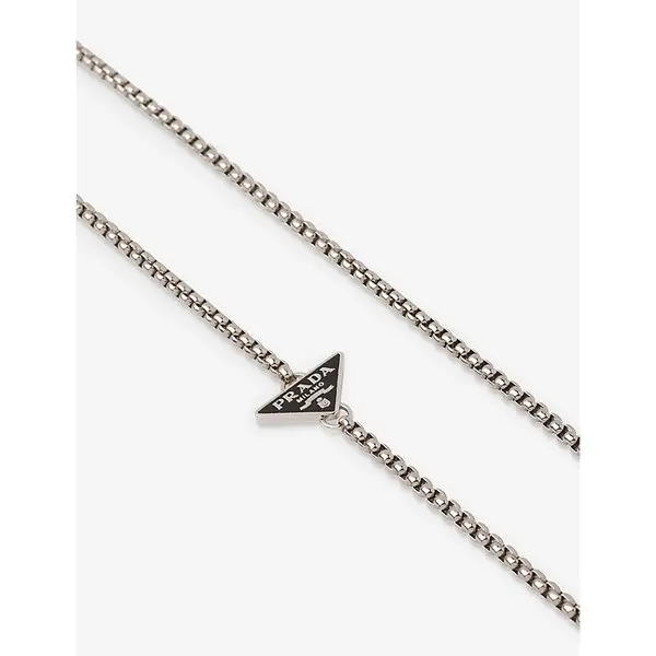 Prada Brand-plaque Metal Airpods And Airpods Pro-case Chain