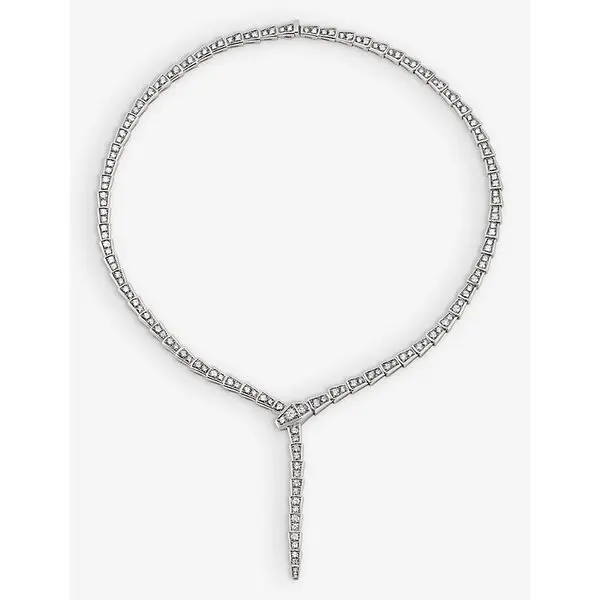 BVLGARI Serpenti Viper Diamond Necklace - White Gold