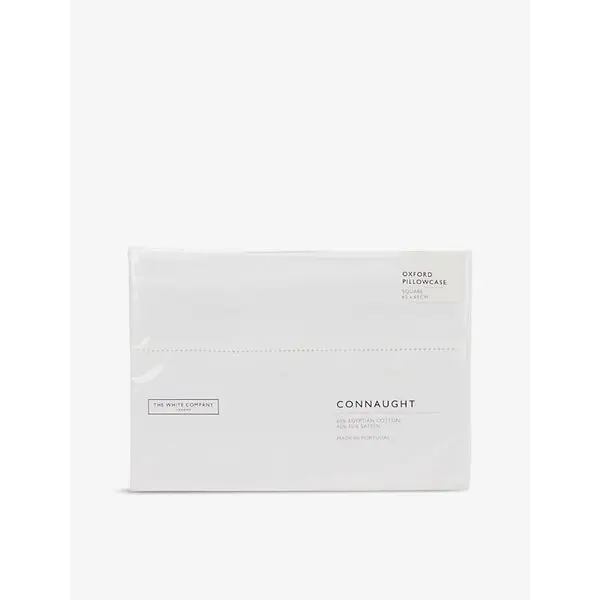 THE WHITE COMPANY Connaught Cotton And Silk-blend Oxford Pillowcase 65cm X 65cm - Chalk