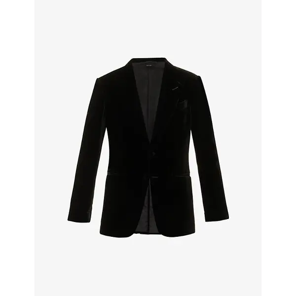 TOM FORD Shelton Notched-lapel Regular-fit Velvet Tuxedo Jacket - Black