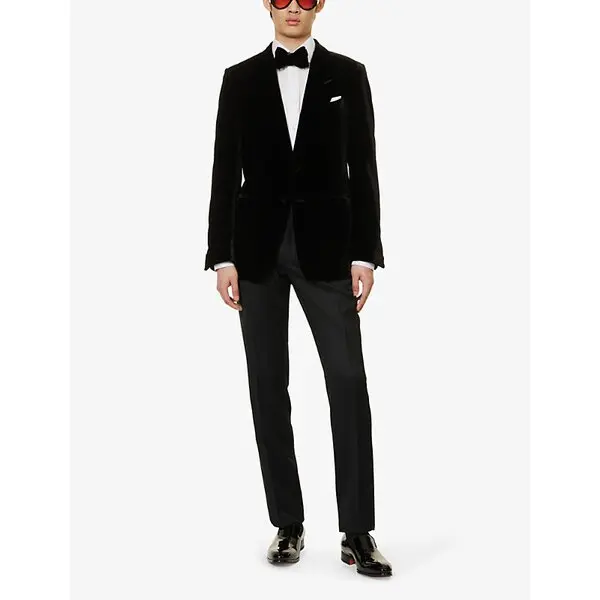 TOM FORD Shelton Notched-lapel Regular-fit Velvet Tuxedo Jacket - Black