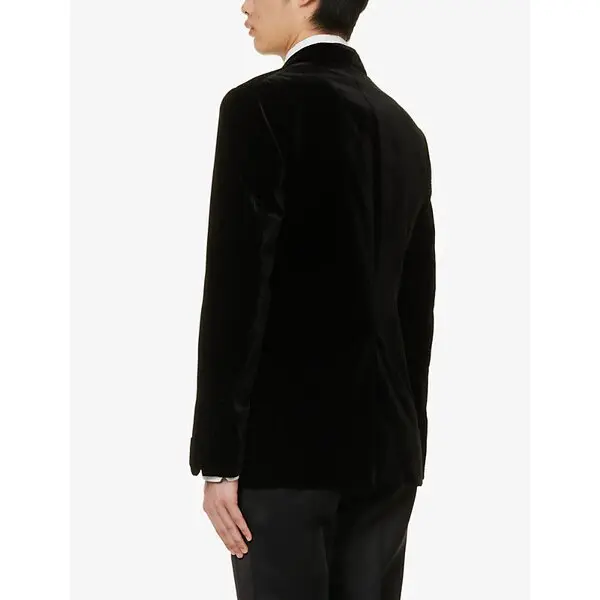 TOM FORD Shelton Notched-lapel Regular-fit Velvet Tuxedo Jacket - Black
