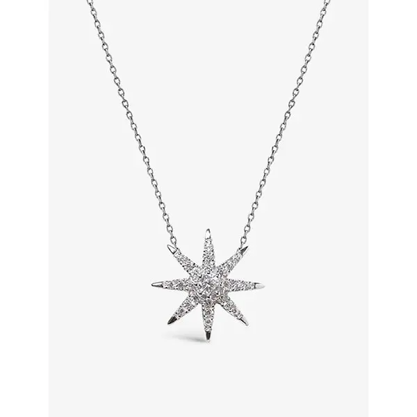 CARAT* LONDON Atrias Star-shaped Cubic Zirconia Pendant Necklace - Silver