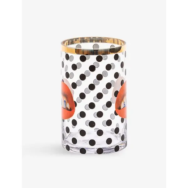 SELETTI Wears Toiletpaper Sh*t Pois Small Cylindrical Glass Vase 14cm - One-color