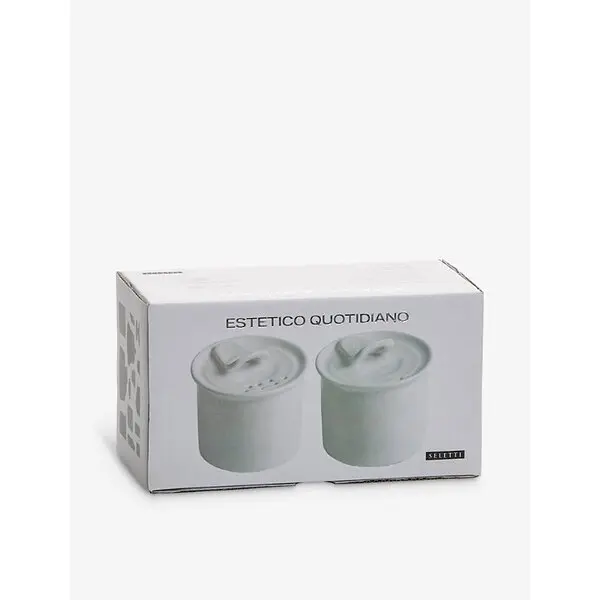SELETTI Selab Estetico Quotidiano Porcelain Salt And Pepper Cellar Set