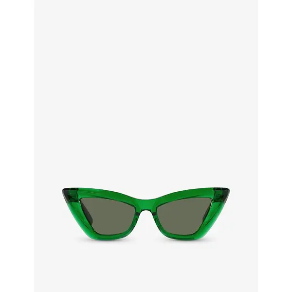 Bottega Veneta Bv1101s Cat-eye Sunglasses - Green