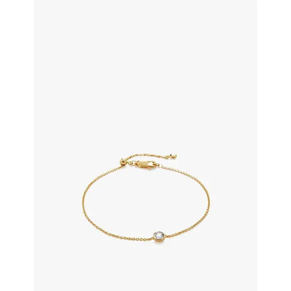 Monica Vinader Solitaire Lab-grown Diamond Bracelet - Yellow Gold