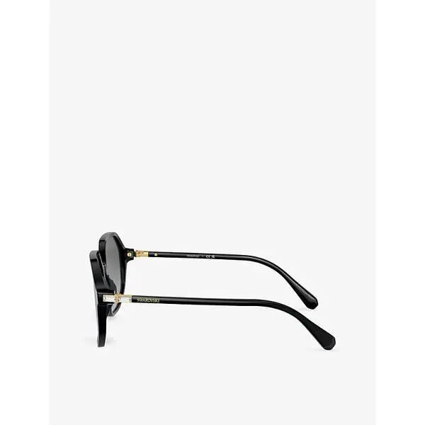 SWAROVSKI Sk6003 Irregular Sunglasses - Black