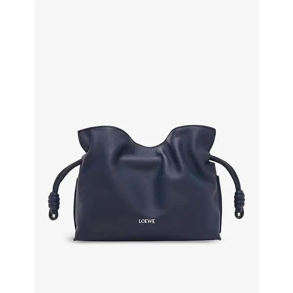Loewe Flamenco Logo-embossed Mini Leather Bag - Abyss Blue