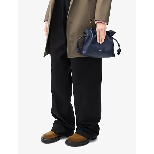 Loewe Flamenco Logo-embossed Mini Leather Bag - Abyss Blue