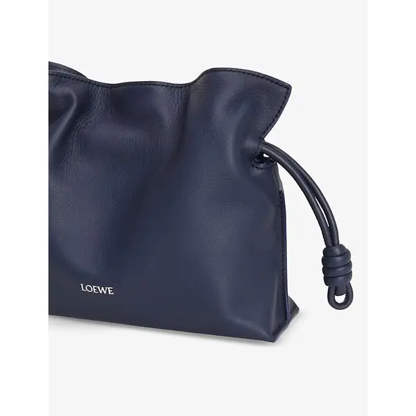 Loewe Flamenco Logo-embossed Mini Leather Bag - Abyss Blue