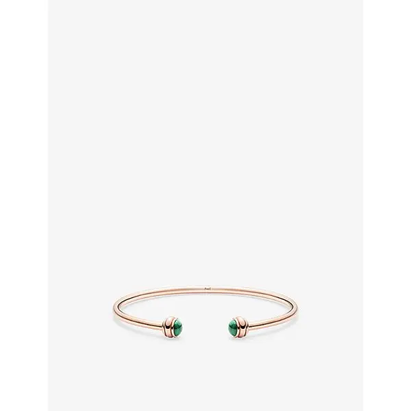 PIAGET Possession 18ct Rose-gold And 0.8ct Round-cut Malachite Bangle Bracelet