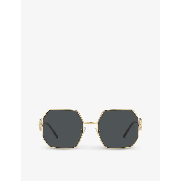Versace Ve2248 Octagon Sunglasses - Gold