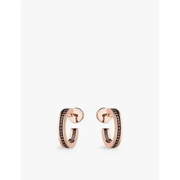 Boucheron Quatre Classique 18ct Yellow And Pink-gold Hoop Earrings - Yellow Gold
