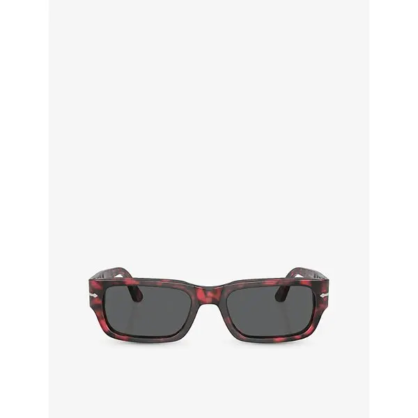 Persol Po3347s Rectangle-frame Sunglasses - Red