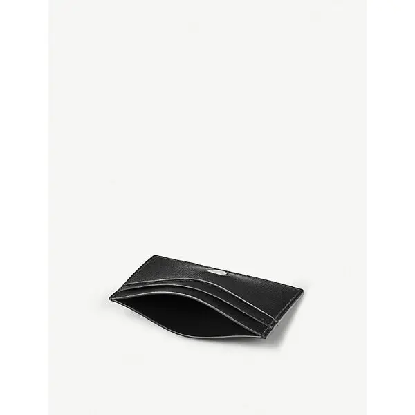 ASPINAL OF LONDON Logo-embellished Leather Card Holder - Black