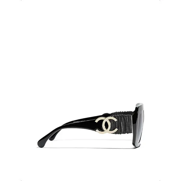 Chanel Ch5474q Square Sunglasses - Black | Editorialist