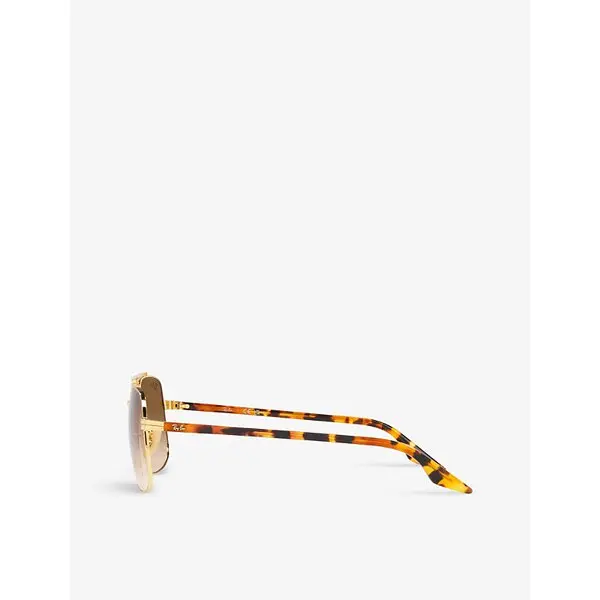 Ray-ban Polished Metal Square Sunglasses - Gold
