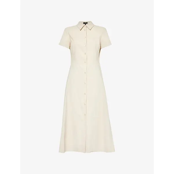 chinese dress ladies Theory Womens Short-Sleeved Button Down Midi Dress, Concord, 2 US at Amazon  Women's Clothing store