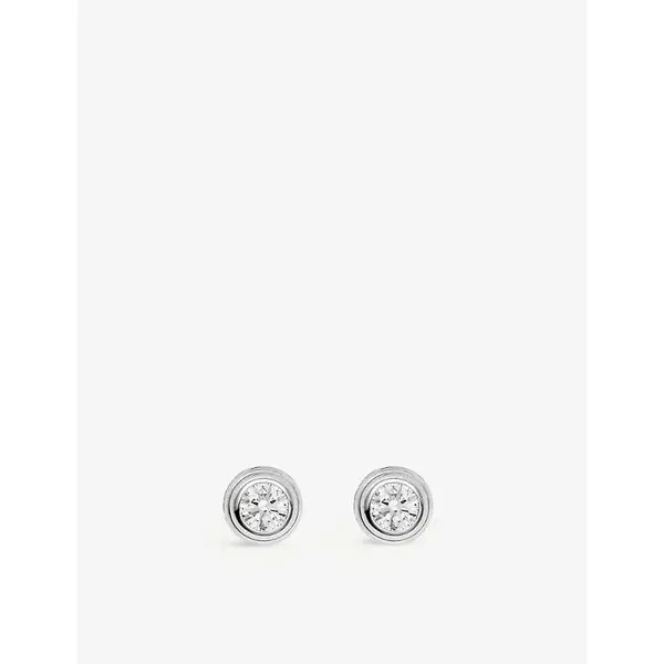 CARTIER D'amour Small 18ct White-gold Diamond Stud Earrings - White Gold