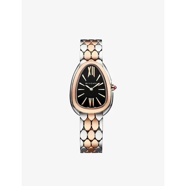 BVLGARI Serpenti Seduttori 18ct Rose-gold And Stainless-steel Quartz Watch - Rose Gold