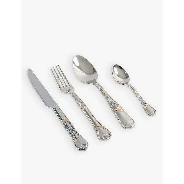 SELETTI Kintsugi Stainless-steel Cutlery Set Of Four - One-color
