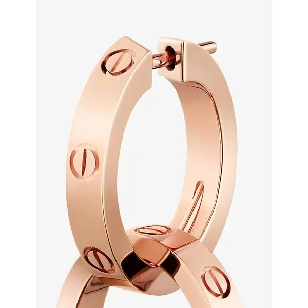 Cartier Love 18ct Hoop Earrings - Rose Gold
