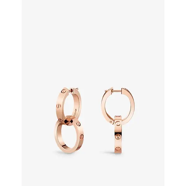 Cartier Love 18ct Hoop Earrings - Rose Gold